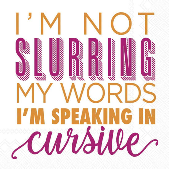 Speaking in Cursive Napkins - Crave Popcorn Company