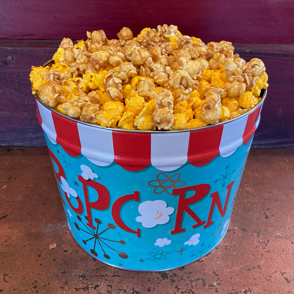 Turquoise Popcorn Tin - Crave Popcorn Company